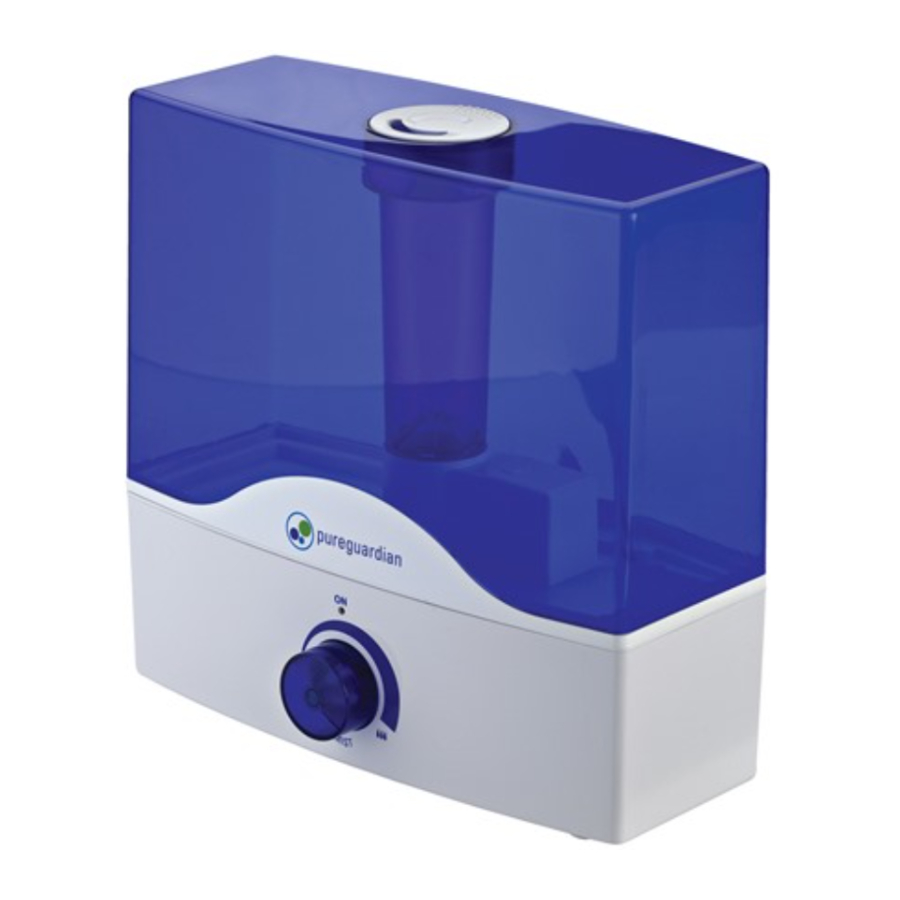 Guardian H1300 - PureGuardian Ultrasonic Cool Mist Humidifier Manual ...