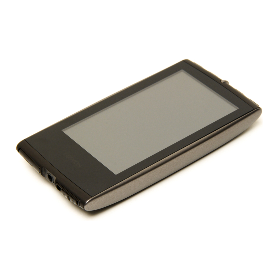 COWON S9 USER MANUAL Pdf Download | ManualsLib