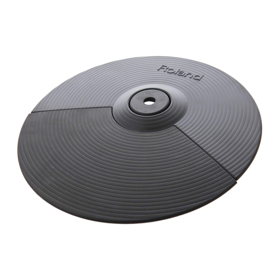 Roland CY-5 - Dual-Trigger Cymbal Pad Manual | ManualsLib