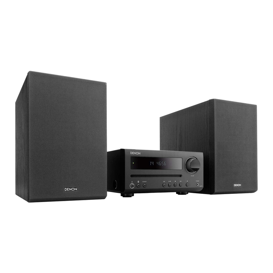 Denon D-T1 - CD RECEIVER SYSTEM Quick Start Guide | ManualsLib