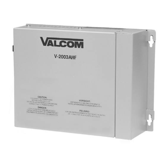 VALCOM V-2003AHF TECHNICAL SPECIFICATIONS Pdf Download | ManualsLib