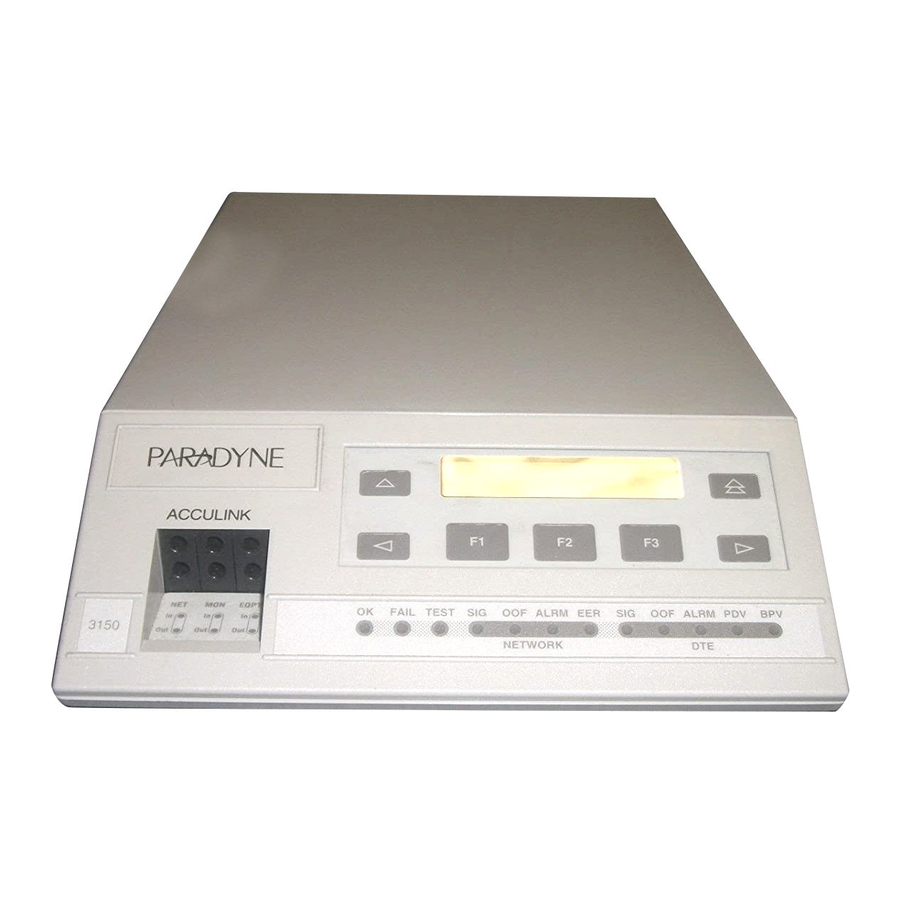 PARADYNE 3150 OPERATOR'S MANUAL Pdf Download | ManualsLib
