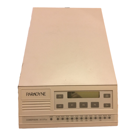 PARADYNE COMSPHERE 3810PLUS INSTALLATION INSTRUCTIONS Pdf Download ...