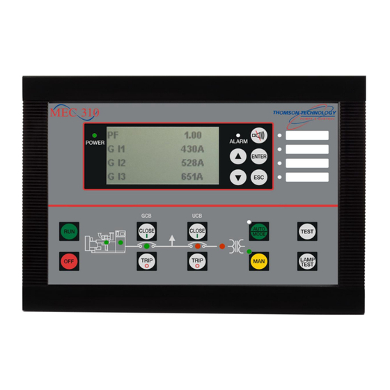 THOMSON MEC 310 - GENSET CONTROLLER OPERATOR'S MANUAL Pdf Download | ManualsLib