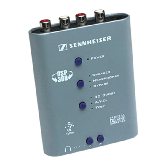 SENNHEISER DSP 360 - SHORT INSTRUCTIONS Pdf Download | ManualsLib