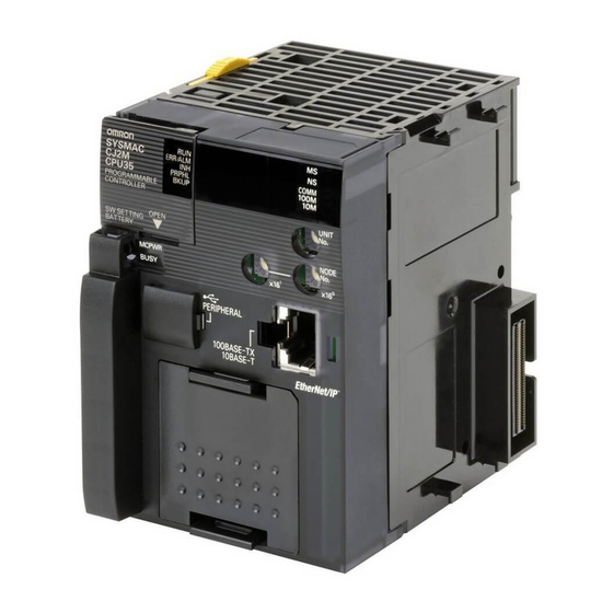 OMRON CJ2 CPU UNIT SOFTWARE USER MANUAL Pdf Download | ManualsLib