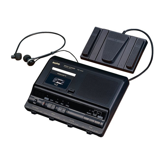 SANYO TRC-6040 - MICROCASSETTE TRANSCRIBER INSTRUCTION MANUAL Pdf ... SANYO TRC-6040 - MICROCASSETTE TRANSCRIBER INSTRUCTION MANUAL Pdf ...