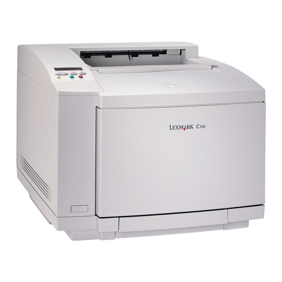 LEXMARK C720 USER REFERENCE MANUAL Pdf Download | ManualsLib