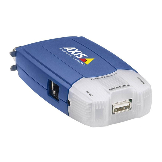 AXIS 5570E PRINT SERVER USER MANUAL | ManualsLib