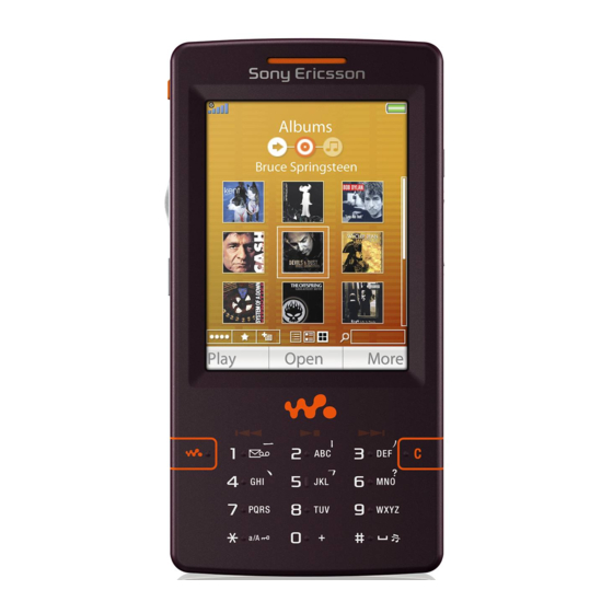 SONY ERICSSON WALKMAN W950I USER MANUAL Pdf Download | ManualsLib
