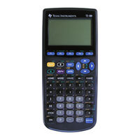 Texas instruments TI-92 - Plus Graphing Calculator Manuals | ManualsLib