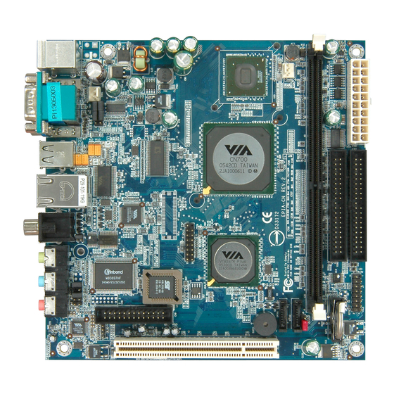 VIA TECHNOLOGIES EPIA-CN10000EG - VIA MOTHERBOARD - MINI ITX USER ...