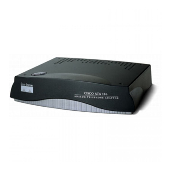 CISCO ATA186-I1 INSTALLATION AND CONFIGURATION MANUAL Pdf Download ...