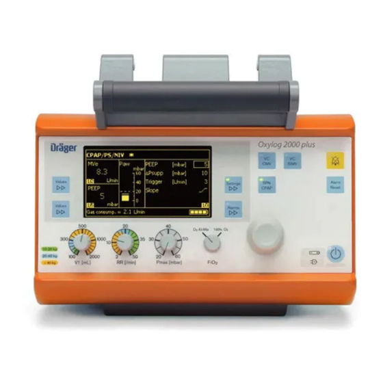 DRÄGER OXYLOG 2000 PLUS MANUAL Pdf Download | ManualsLib
