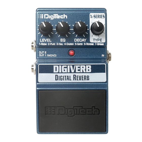 DIGITECH DIGIVERB MANUAL Pdf Download | ManualsLib