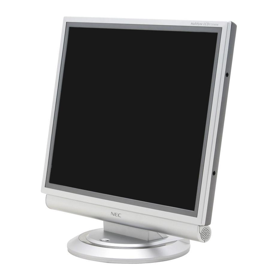NEC MULTISYNC LCD1735NXM PRODUCT DIMENSIONS Pdf Download | ManualsLib