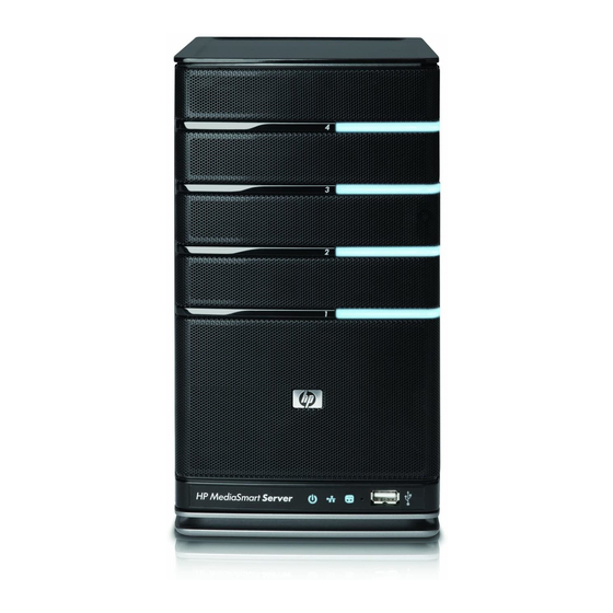 HP EX495 - 1.5TB MEDIASMART HOME SERVER WARRANTY AND SUPPORT MANUAL Pdf ...