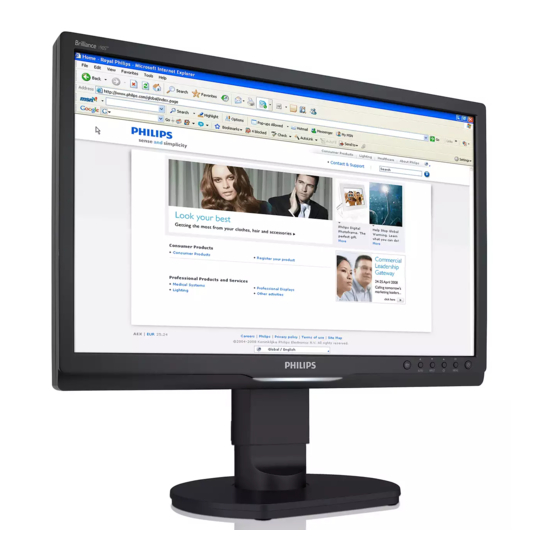 PHILIPS BRILLIANCE 190S1CB SPECIFICATIONS Pdf Download | ManualsLib