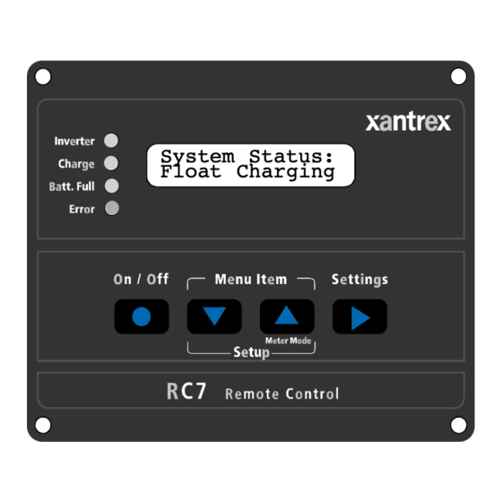 XANTREX RC7 - REV 1 INSTALLATION AND OPERATOR'S MANUAL Pdf Download ...