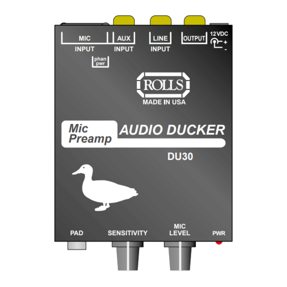 ROLLS DU30 OWNER'S MANUAL Pdf Download | ManualsLib