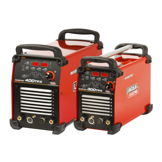LINCOLN ELECTRIC INVERTEC 300TPX AUS OPERATOR'S MANUAL Pdf Download ...