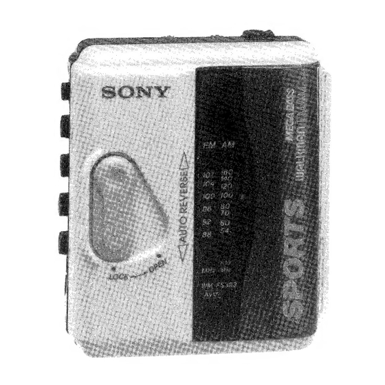 SONY WM-FS399 UK SERVICE MANUAL Pdf Download | ManualsLib