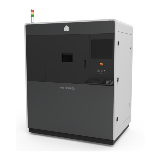 3D SYSTEMS PROX SLS 6100 3D PRINTER USER MANUAL | ManualsLib