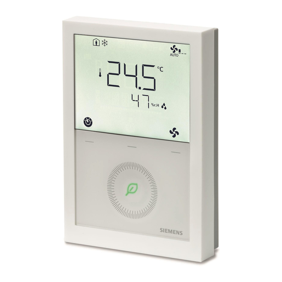 SIEMENS RDG2 KN SERIES OPERATING INSTRUCTIONS Pdf Download | ManualsLib