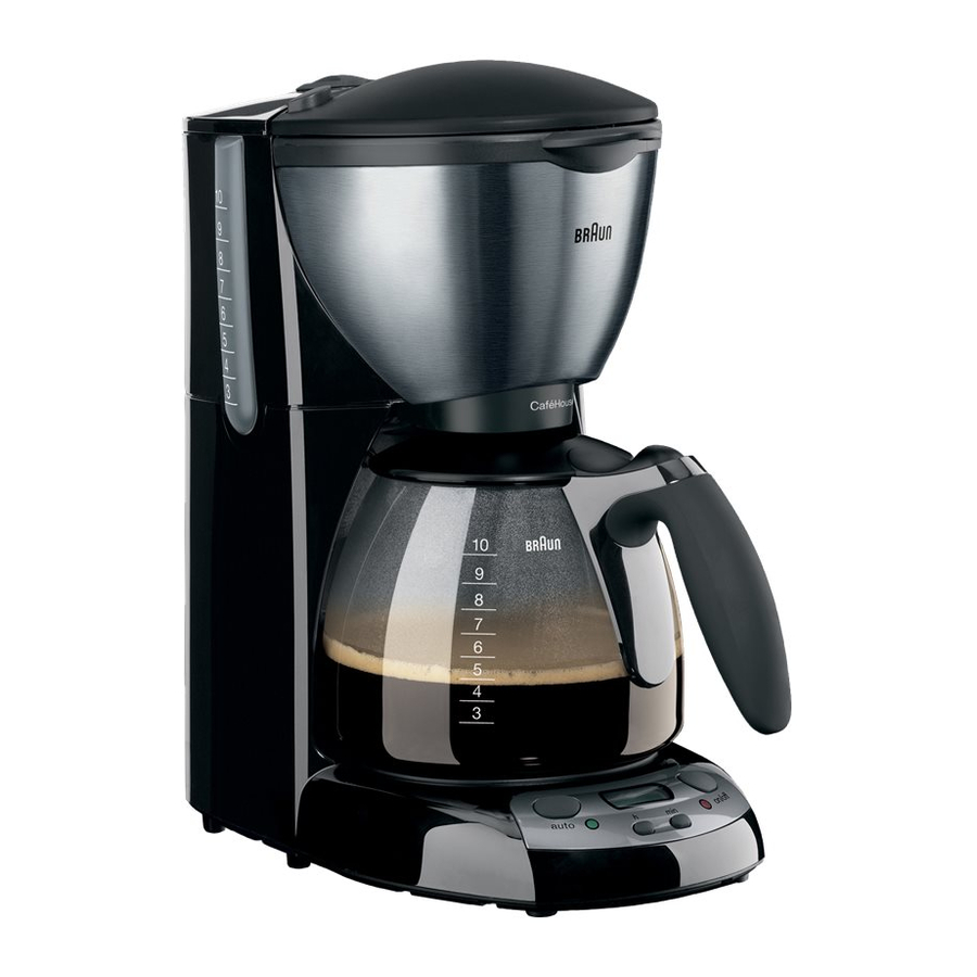 BRAUN CAFEHOUSE KF 590 USER MANUAL Pdf Download | ManualsLib
