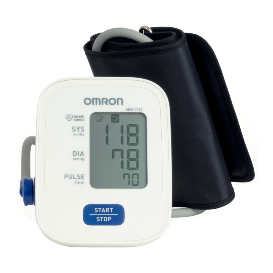 Omron HEM-7120 - Automatic Blood Pressure Monitor Manual | ManualsLib