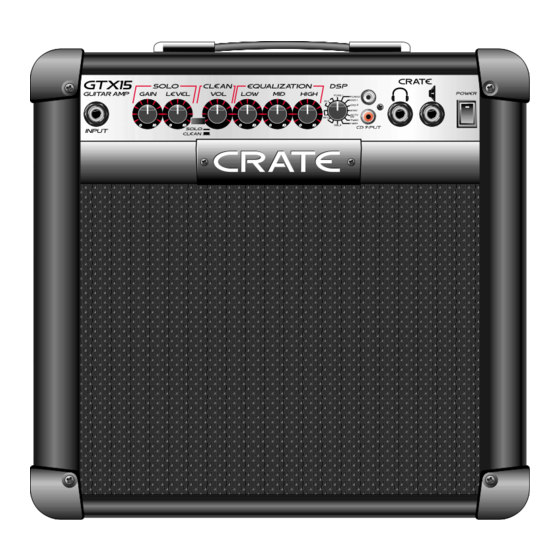 CRATE GTX15 USER MANUAL Pdf Download | ManualsLib