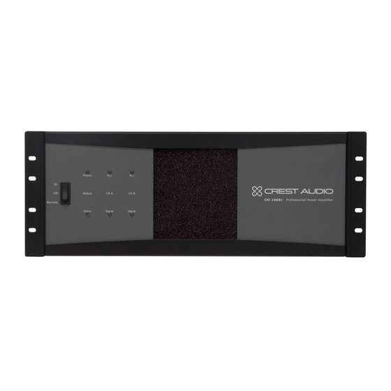 CREST AUDIO CKI SERIES SPECIFICATIONS Pdf Download | ManualsLib