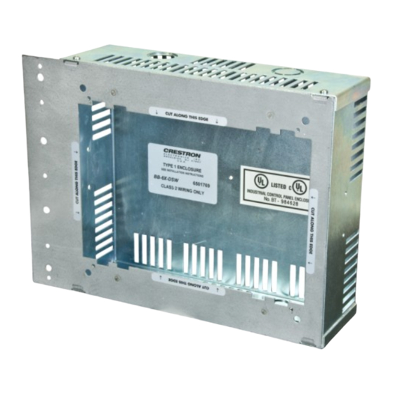 CRESTRON PRE-CONSTRUCTION WALL MOUNT BACK BOX BB-6X-DSW INSTALLATION ...