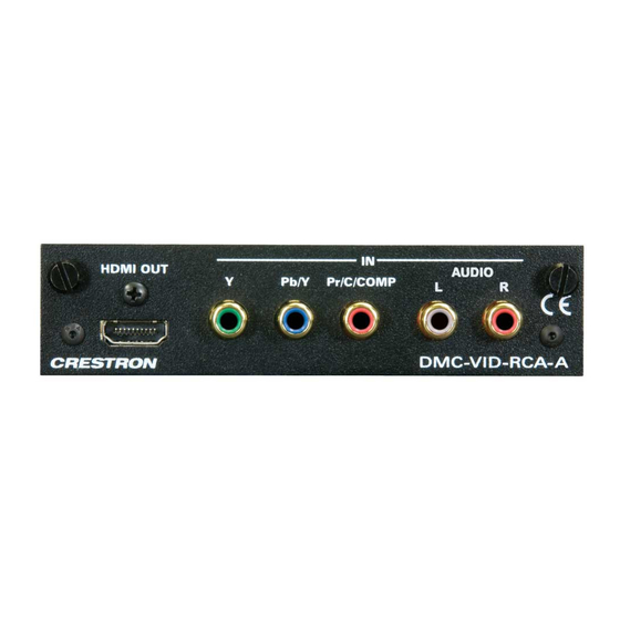 CRESTRON RCA ANALOG VIDEO INPUT CARD W/ANALOG AUDIO DMC-VID-RCA-A ...
