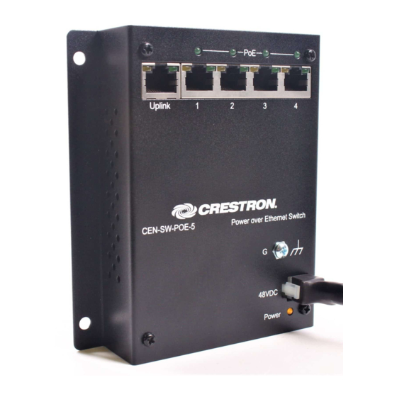 CRESTRON CEN-SW-POE-5 INSTALLATION MANUAL Pdf Download | ManualsLib
