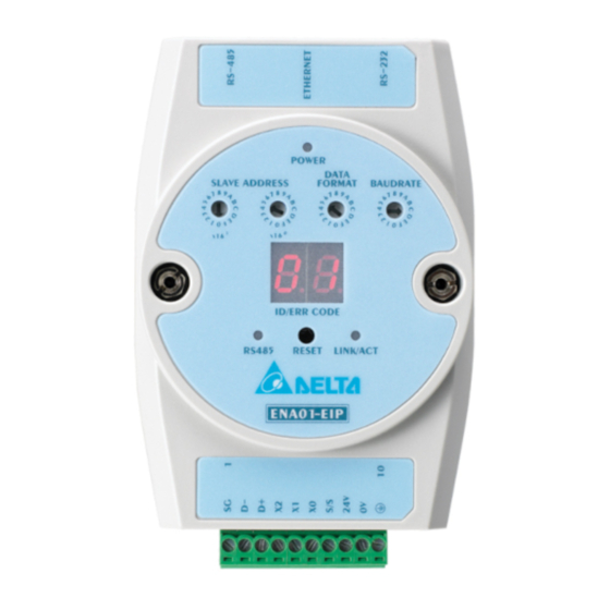 DELTA ELECTRONICS ETHERNET COMMUNICATION MODULE IFD9507 INSTRUCTION ...