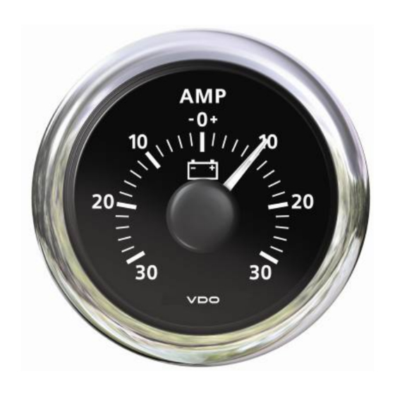VDO VIEWLINE AMMETER PRODUCT INFORMATION Pdf Download | ManualsLib