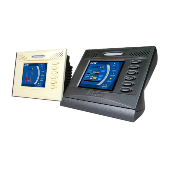 AMX COLOR TOUCH PANELS WITH AUDIO (G3 FIRMWARE) INSTRUCTION MANUAL Pdf ...