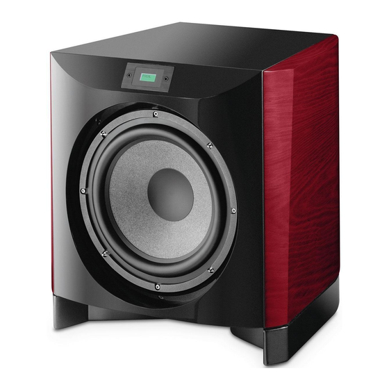 FOCAL ELECTRA SW 1000 BE USER MANUAL Pdf Download | ManualsLib
