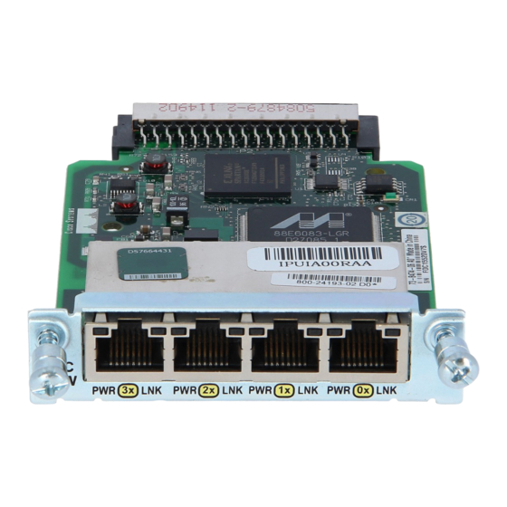 CISCO HWIC-4ESW - ETHERSWITCH HWIC SWITCH USER MANUAL Pdf Download | ManualsLib
