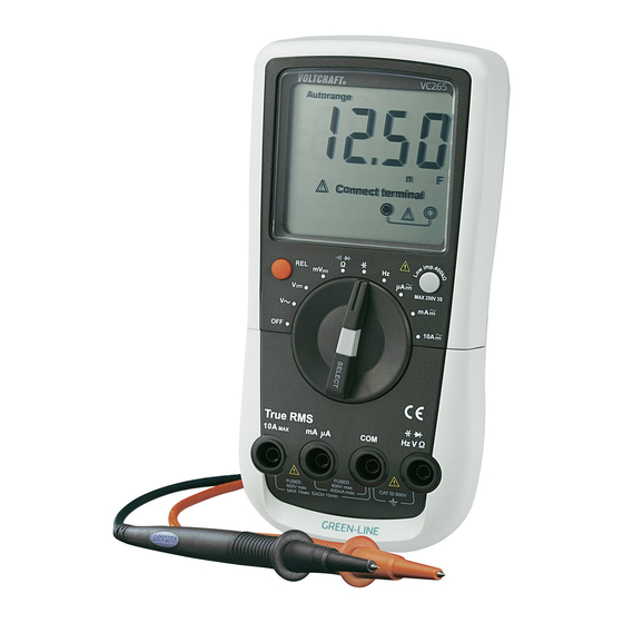 VOLTCRAFT VC265 - V06-10 BEDIENUNGSANLEITUNG Pdf Download | ManualsLib