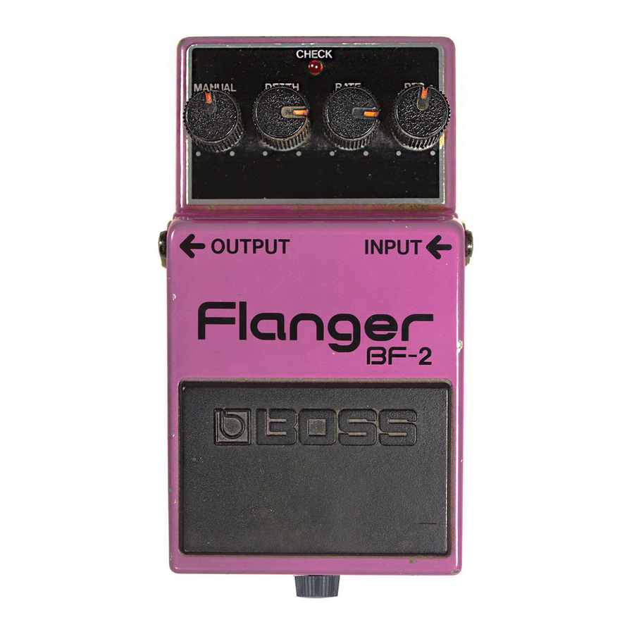 BOSS BF-2 FLANGER INSTRUCTIONS MANUAL Pdf Download | ManualsLib