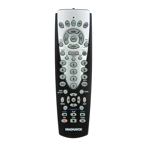 MAGNAVOX MRU2500 - UNIVERSAL REMOTE CONTROL SPECIFICATIONS Pdf Download ...