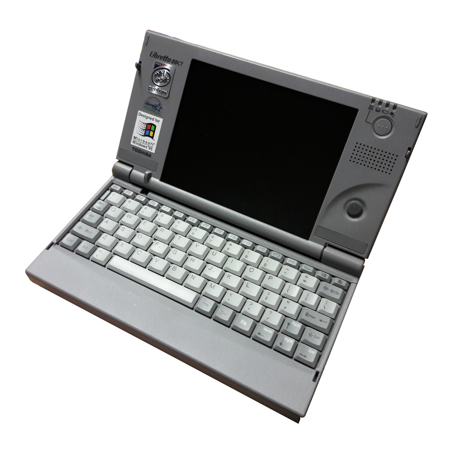 TOSHIBA LIBRETTO 50CT INSTALLATION MANUAL Pdf Download | ManualsLib