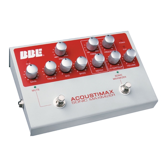 BBE ACOUSTIMAX MANUAL Pdf Download | ManualsLib