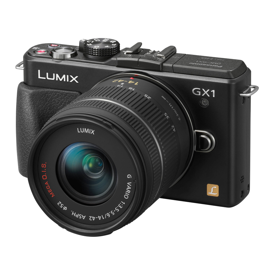 PANASONIC LUMIX DMC-GX1 OWNER'S MANUAL Pdf Download | ManualsLib