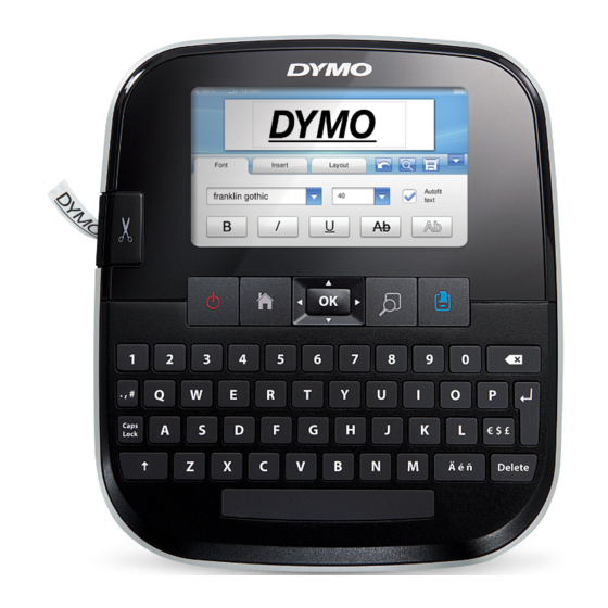 DYMO LABELMANAGER 500 TOUCH SCREEN LABEL MAKER USER MANUAL Pdf Download ...