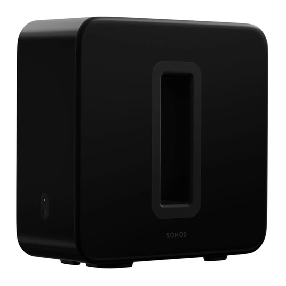 SONOS SUB GEN 3 MANUAL Pdf Download | ManualsLib