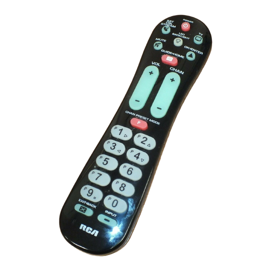 RCA RCRPS02GR CODE LIST Pdf Download | ManualsLib