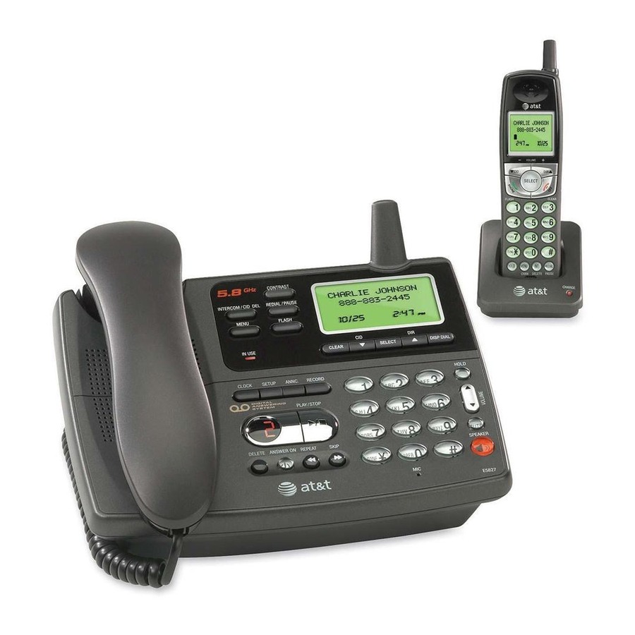 AT&T E5827 USER MANUAL Pdf Download | ManualsLib